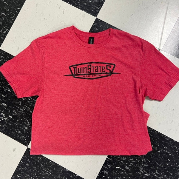 Twin States Rod Shop Black Logo | Red Shirt